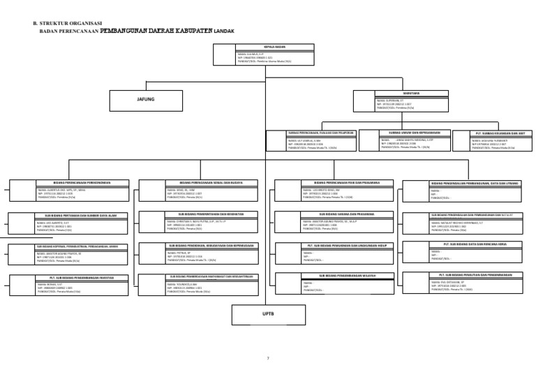 Struktur Organisasi Bappeda - 2020 | PDF