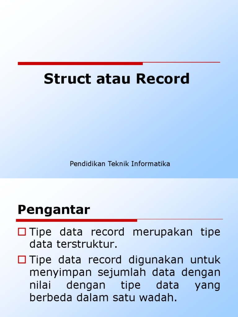 Panduan Lengkap Struct dan Record C/C++ | PDF