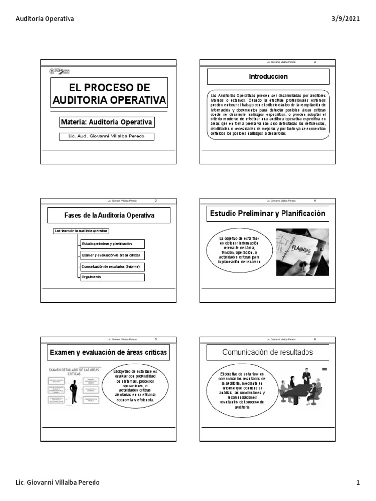 Guía Completa de Auditoría Operativa | PDF | Auditoría | Planificación