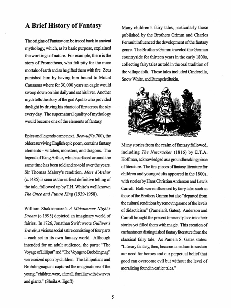 A Brief History of Fantasy | PDF | Fantasy | Fantasy Literature
