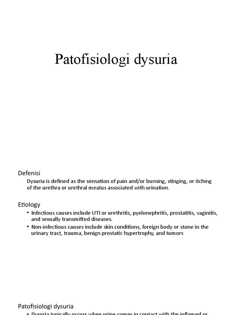 Understanding Dysuria: Causes and Physiology | PDF | Wellness | Science ...