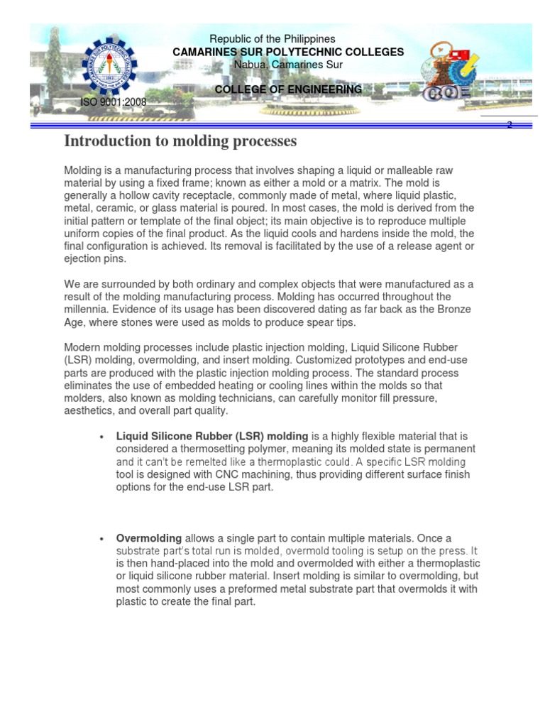 Molding Process (Mold and Core Making) | PDF | Casting | Building Engineering