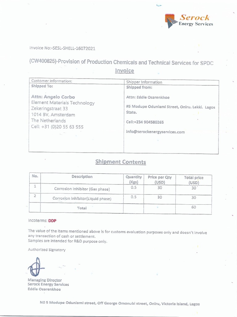 Proforma Invoice - Lab 2 | PDF