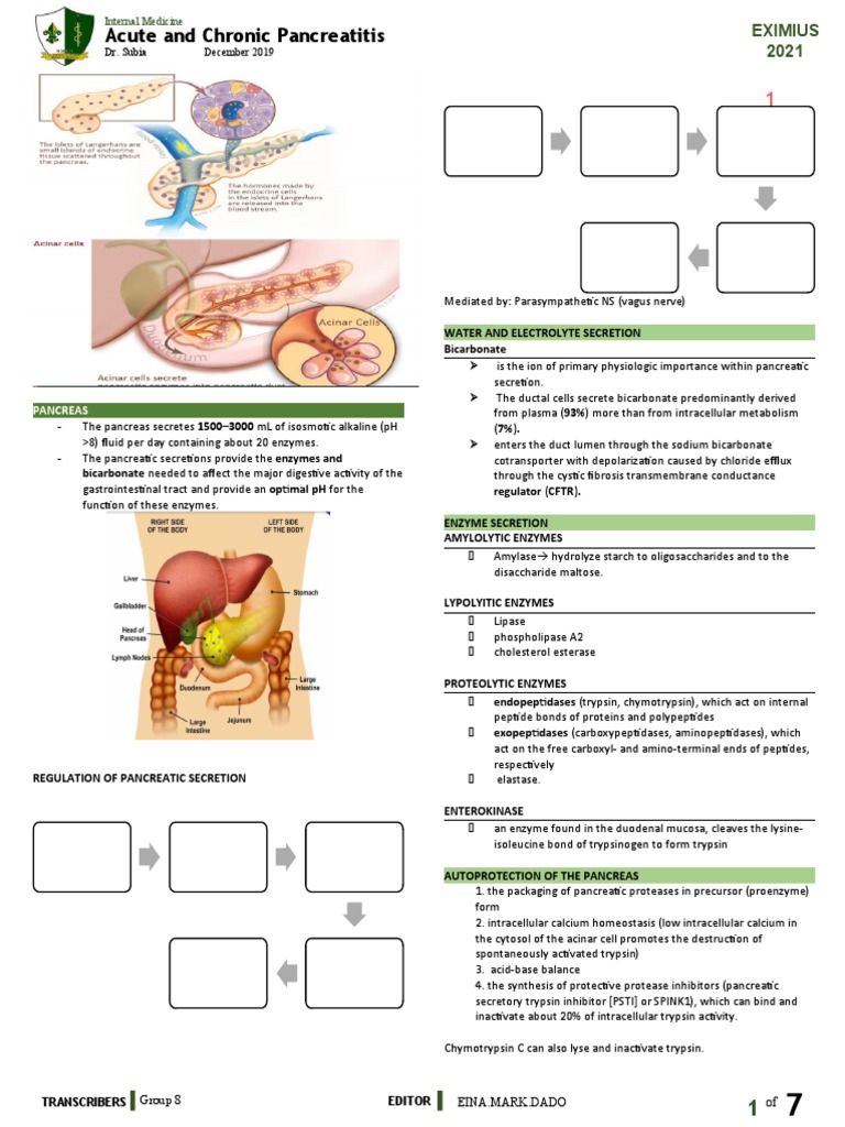Acute and Chronic Pancreatitis Overview | PDF | Pancreas | Proteolysis