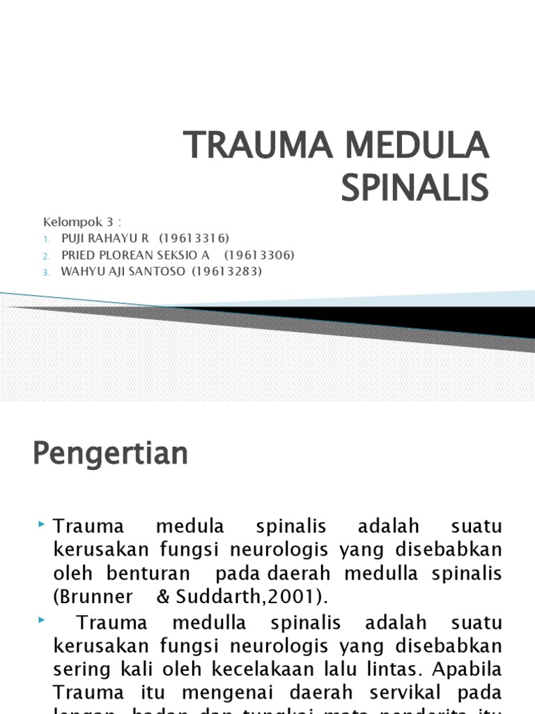 Trauma Medula Spinalis | PDF