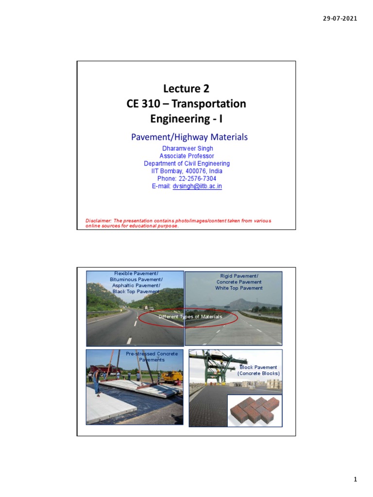 Lecture 2 - Pavement Materials and Pavement Structure | PDF | Road ...