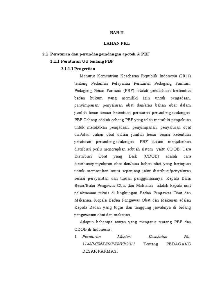 Bab Ii Lahan PKL Rev 2 | PDF