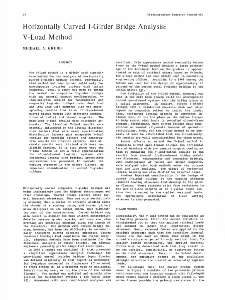 V Line Method For Beams Curved in Plan - 1 | PDF | Beam (Structure ...