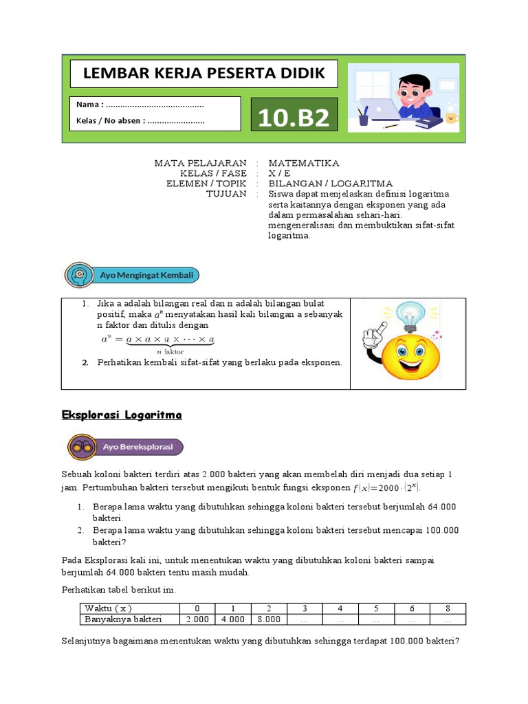 LKPD Logaritma | PDF