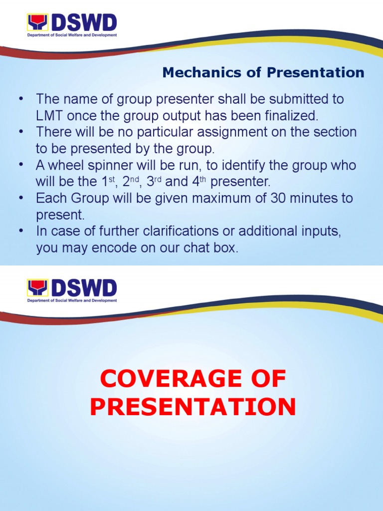 Mechanics of Presentation: ST ND RD TH | PDF