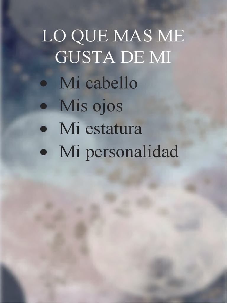 Lo Que Mas Me Gusta de Mi | PDF