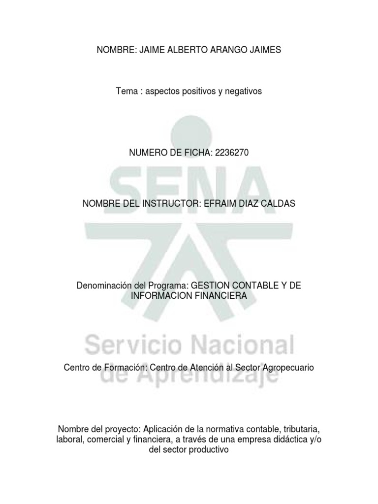 3.1.2 Aspectos A Rescatar Jaime Alberto Arango Jaimes | PDF | Relaciones personales, crianza y ...