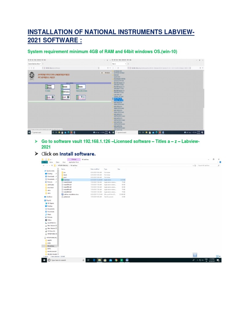 Install LabVIEW 2021 Software | PDF