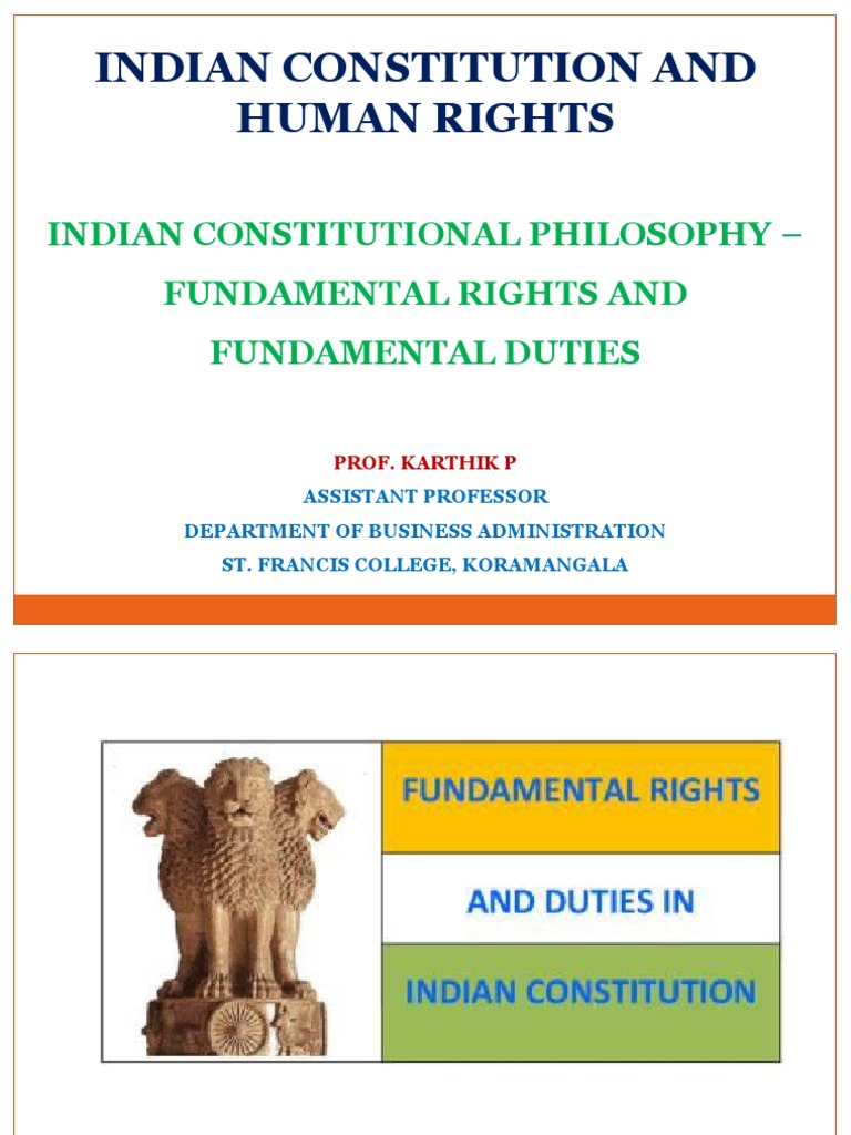 Fundamental Rights and Fundamental Duties | PDF | Social Institutions ...