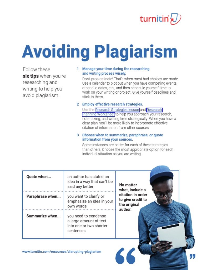 Avoiding Plagiarism - Student Handout | PDF | Plagiarism | Turnitin