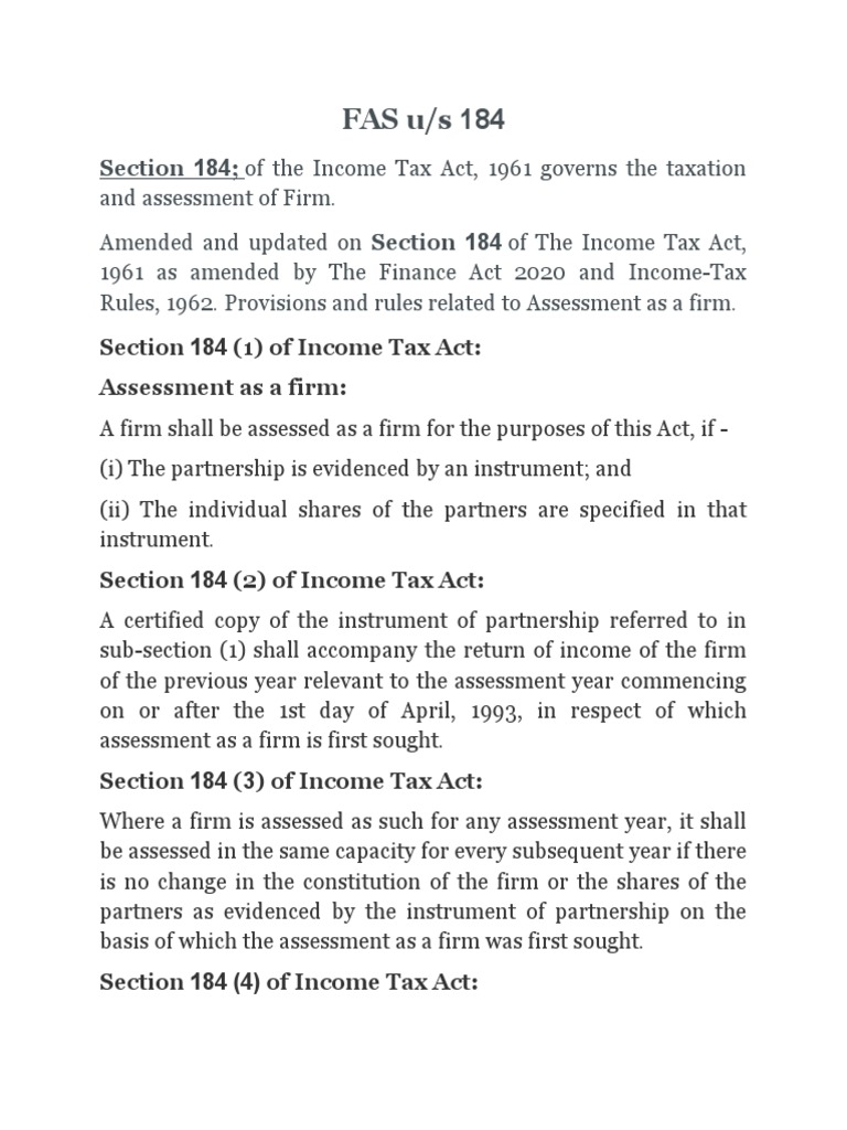 Section 184 (Modified) | PDF