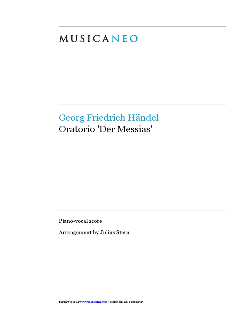 Oratório Handel Messiah | PDF | Messiah (Handel) | Classical Compositions