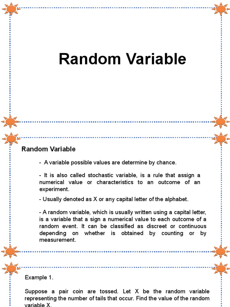 Random Variable | PDF | Random Variable | Probability Distribution