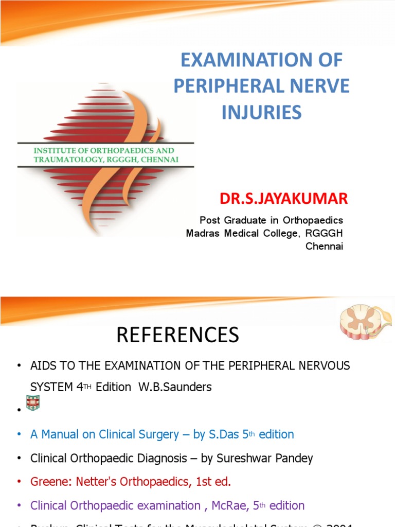 Examination of Peripheral Nerves - Rajadurai | PDF | Thumb | Anatomical ...