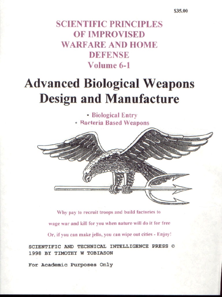 V6-A Advanced Bio Weapons Design & Manufacture (Bacteria) | PDF