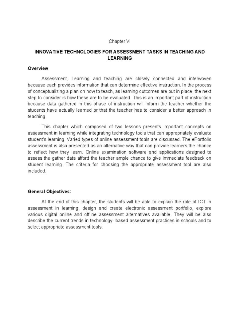 Innovative Assessment Technologies in Education | PDF | Educational ...