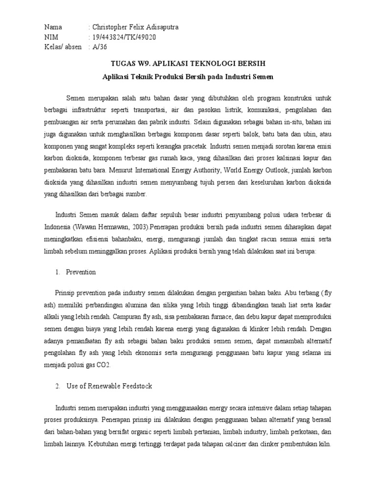 Tugas W9 - Christopher Felix A - 443824 | PDF | Teknologi & Rekayasa
