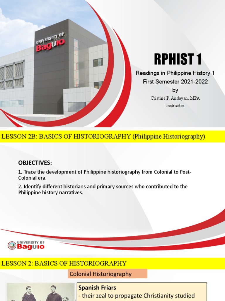 Philippine Historiography Overview | PDF | Historiography | Philippines