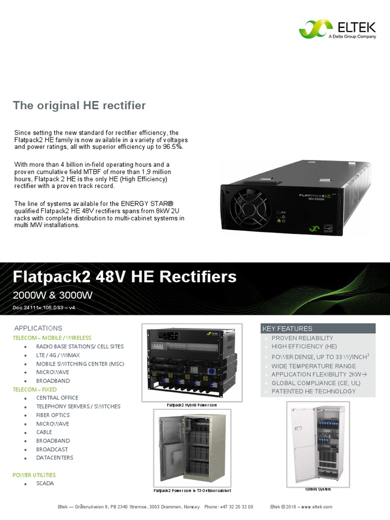 Flatpack2 48V HE Rectifiers: The Original HE Rectifier | PDF ...