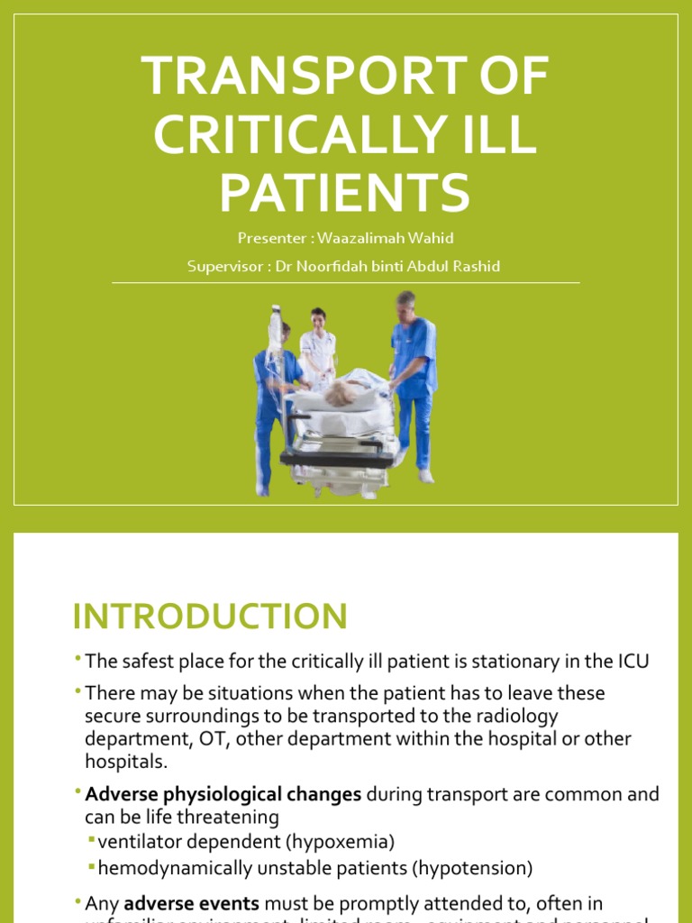 Transport of Critically Ill Patients | PDF | Intensive Care Medicine ...