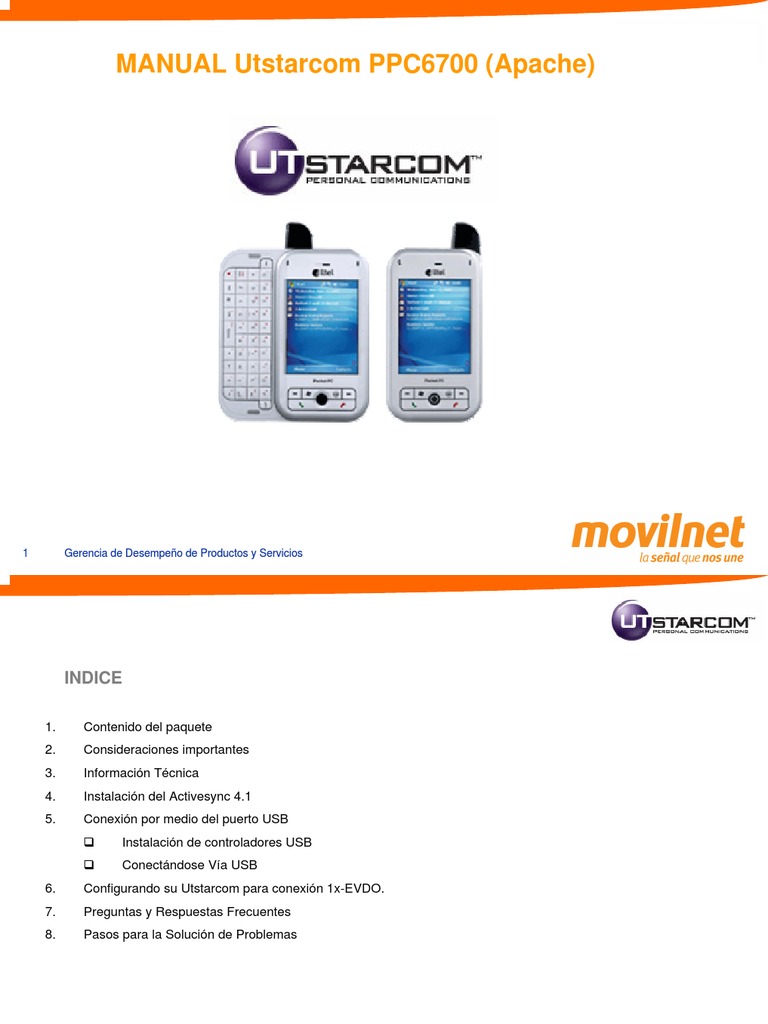 Manual Utstarcom ppc6700 Apache | PDF | Módem | Contraseña