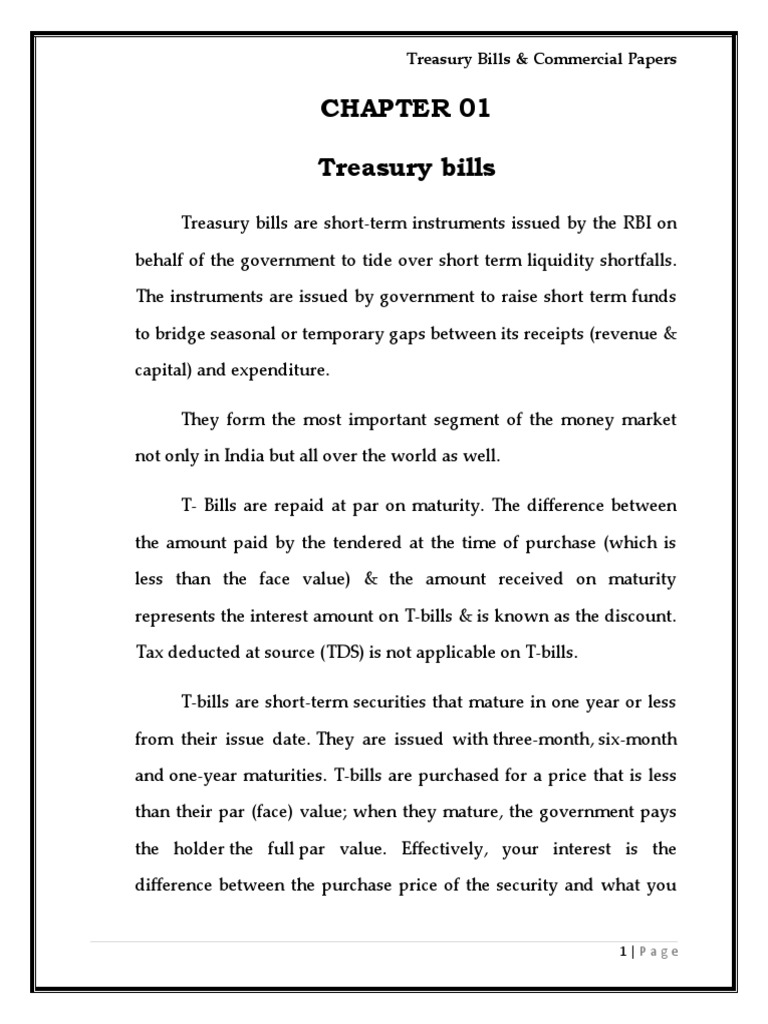 Treasury Bills Overview and Features | PDF | United States Treasury ...