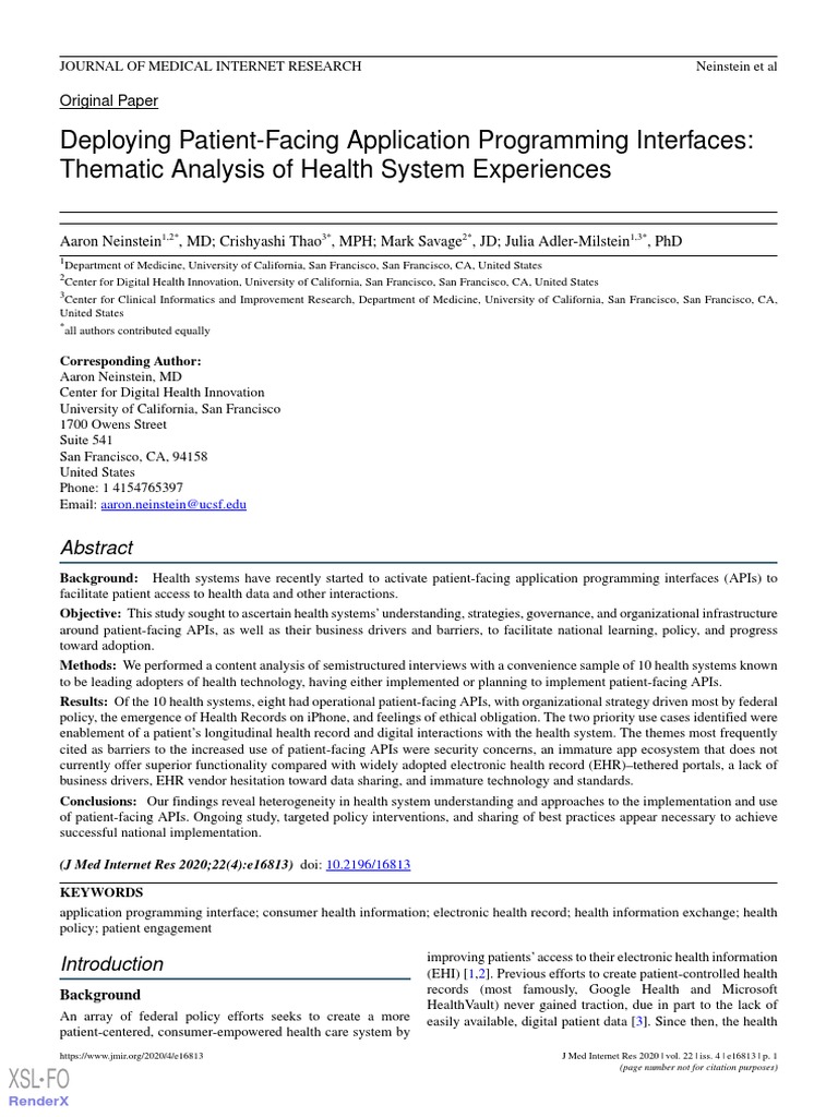 Journal of Medical Internet Research | PDF | Electronic Health Record ...