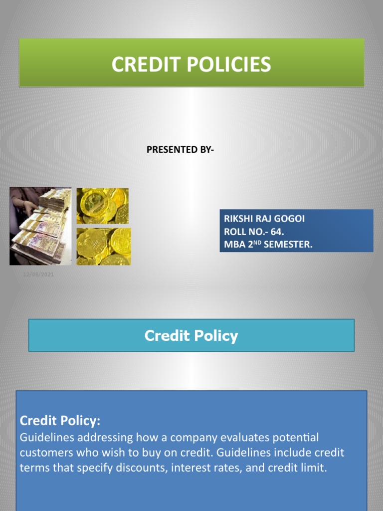 Understanding Credit Policies and Standards | PDF | Finance & Money ...