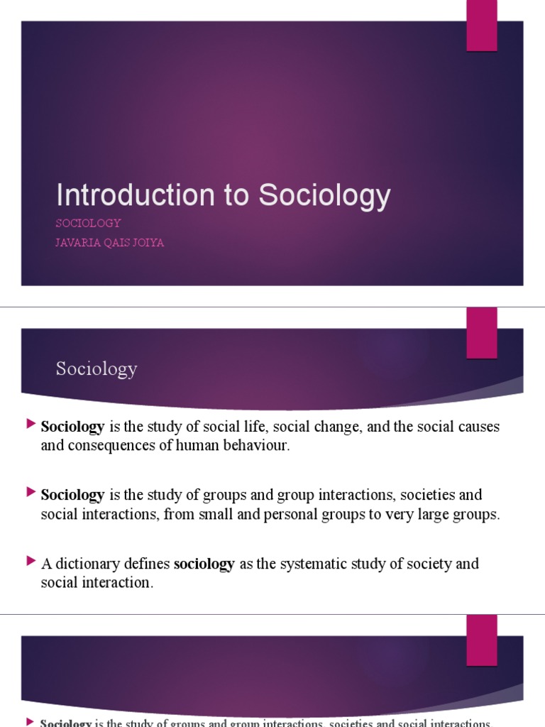 Introduction To Sociology | PDF | Sociology | Society