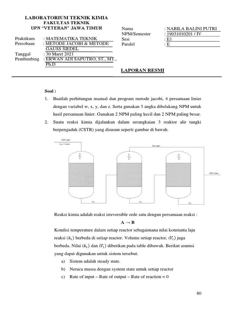 Metode Jacobi & Gauss Siedel | PDF