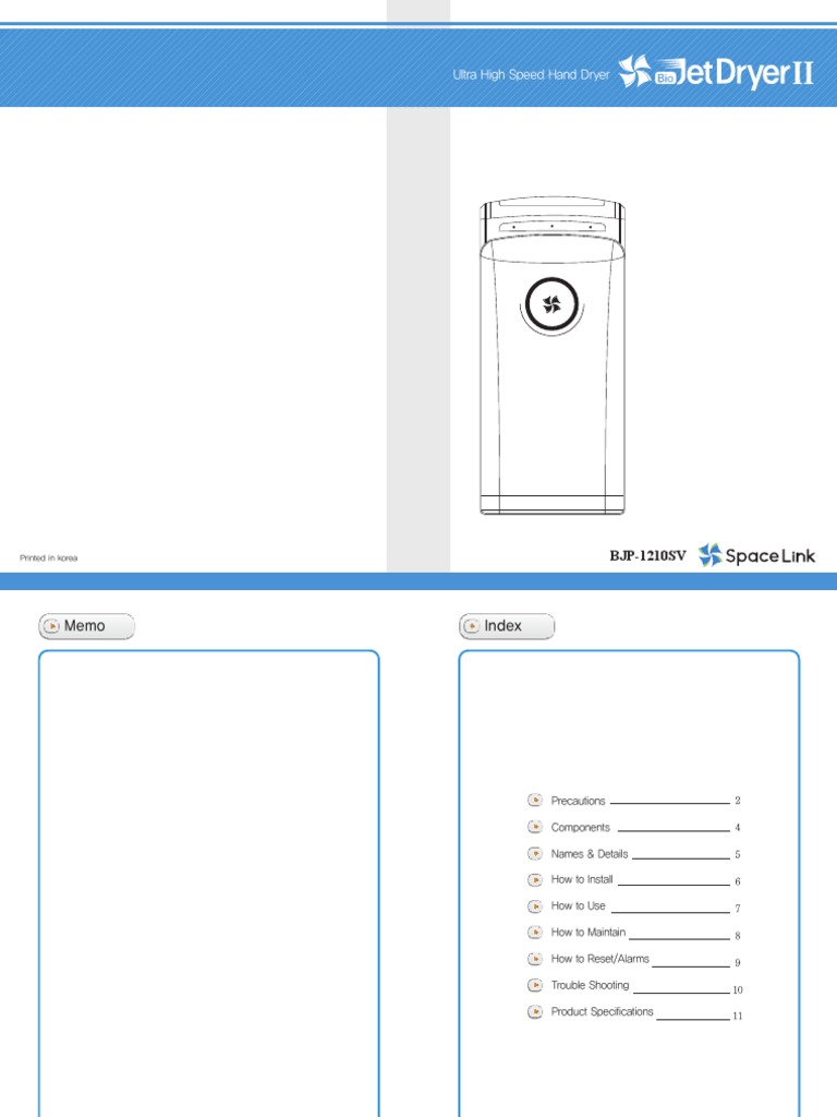 Ultra High Speed Hand Dryer Guide | PDF | Clothes Dryer | Manufactured ...