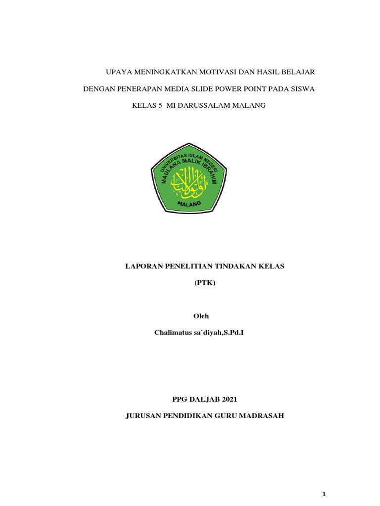 Laporan PTK KU (6) - Compressed | PDF