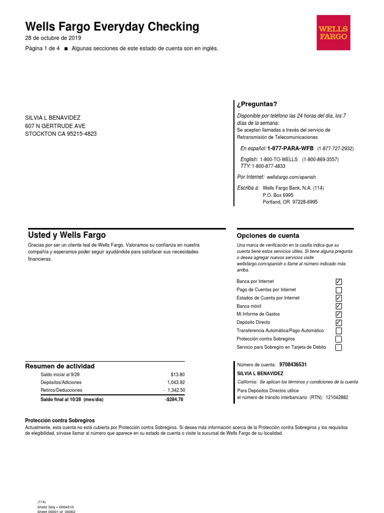 Wells Fargo Everyday Checking | PDF | Pagos | Tecnología financiera