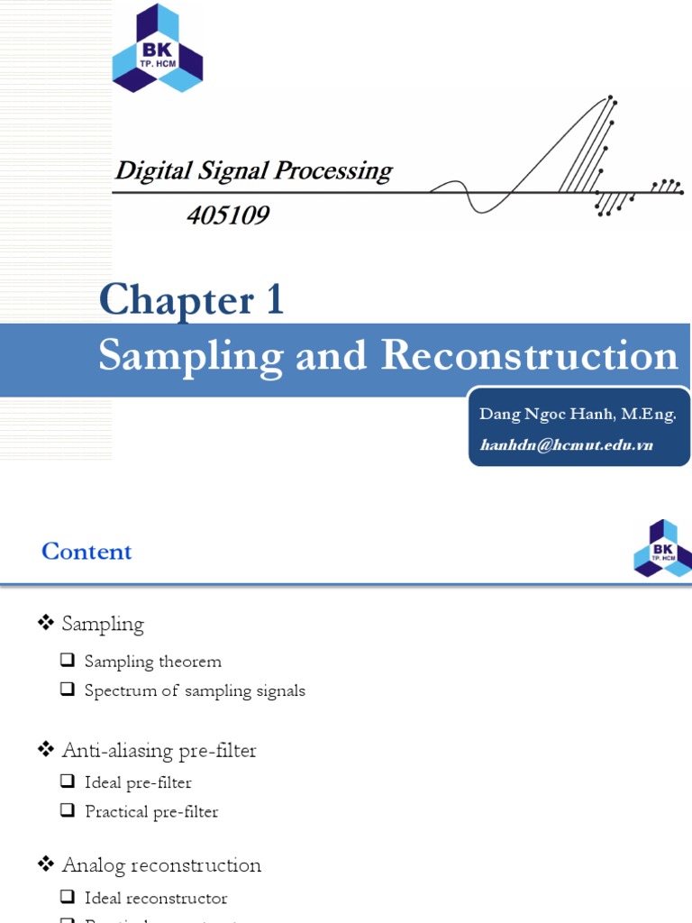 Sampling and Reconstruction: Hanhdn@hcmut - Edu.vn | PDF | Sampling (Signal Processing) | Analog ...