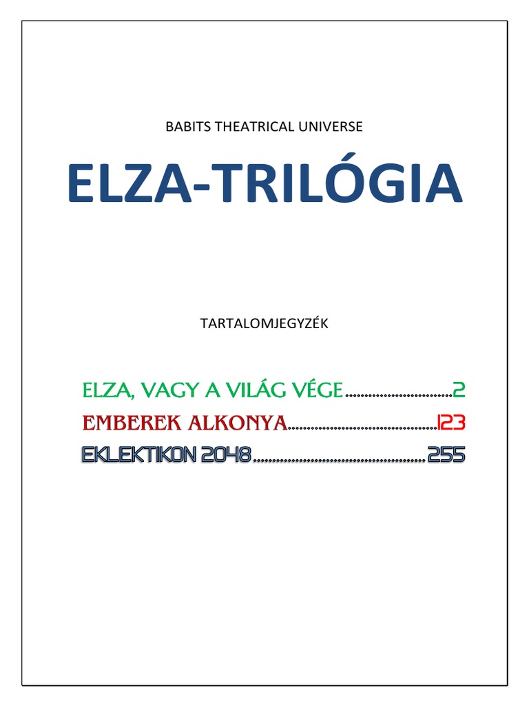 Elza Trilogia k2 2019 Szept | PDF