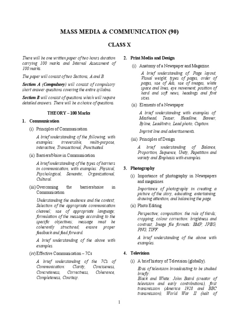 Mass Media and Communication | PDF | Television | Test (Assessment)