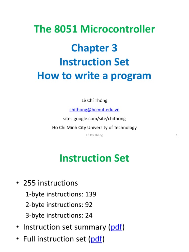 8051-Chap3-Instruction SV Version | PDF | Computer Architecture | Integrated Circuit