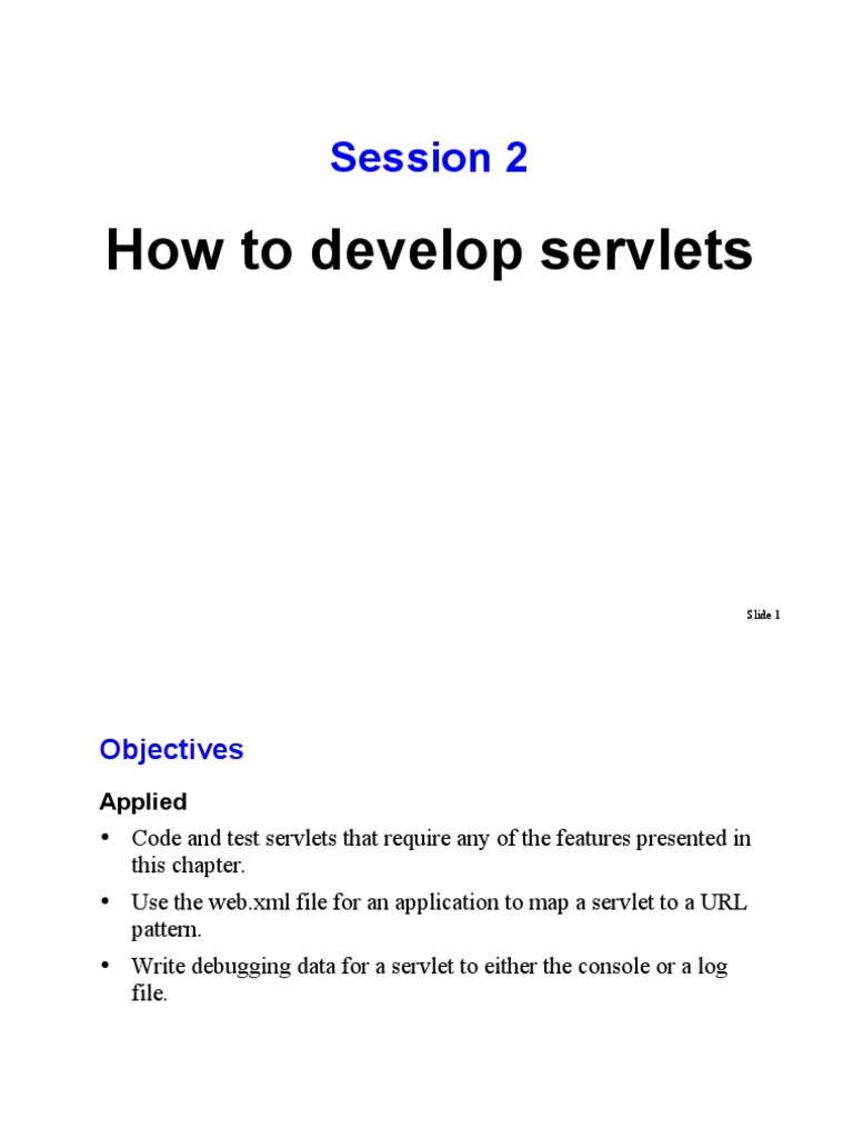 LTW Session2. Servlets | PDF | Java Platform | Computer Engineering