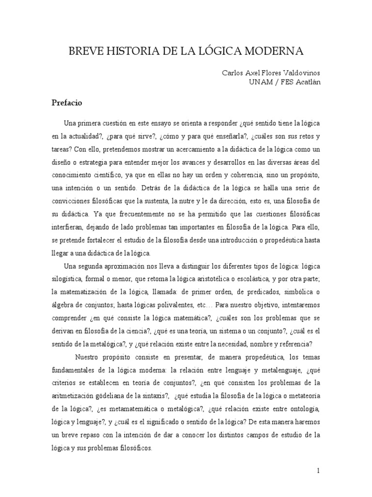 Filosofía de La Lógica Moderna | PDF | Lógica matemática | Axioma