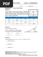 Math 8 4th Quarter Exam | PDF | Triangle | Elementary Mathematics
