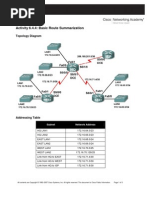 Lab - Activity CCNA 2 Exp: 3.5.3 | PDF | Ip Address | Router (Computing)