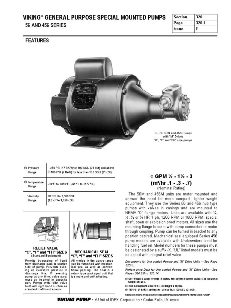 Viking General Purpose Special Mounted Pumps: 56 and 456 Series ...