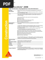 Sika Viscocrete 1003 Pds en | PDF | Concrete | Chemical Substances