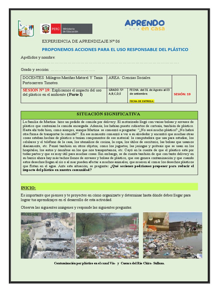 Impacto del Plástico en el Ambiente | PDF | El plastico | Contaminación