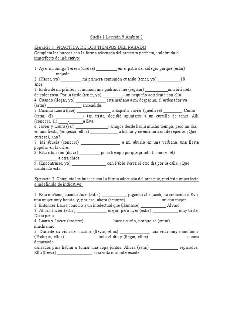 Practica Pasados | PDF